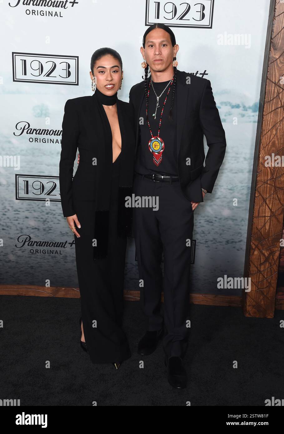 Aminah Nieves and Jeremy Gauna arriving at the season two premiere of ...