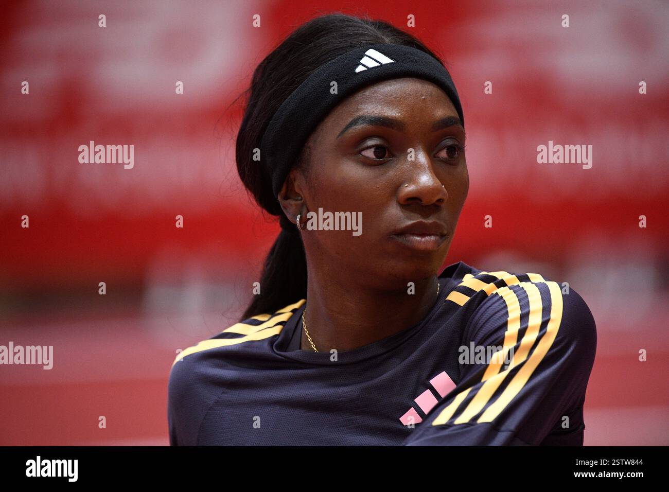 BOSTON, MA - FEBRUARY 02: Tamara Clark of the United States looks on ...