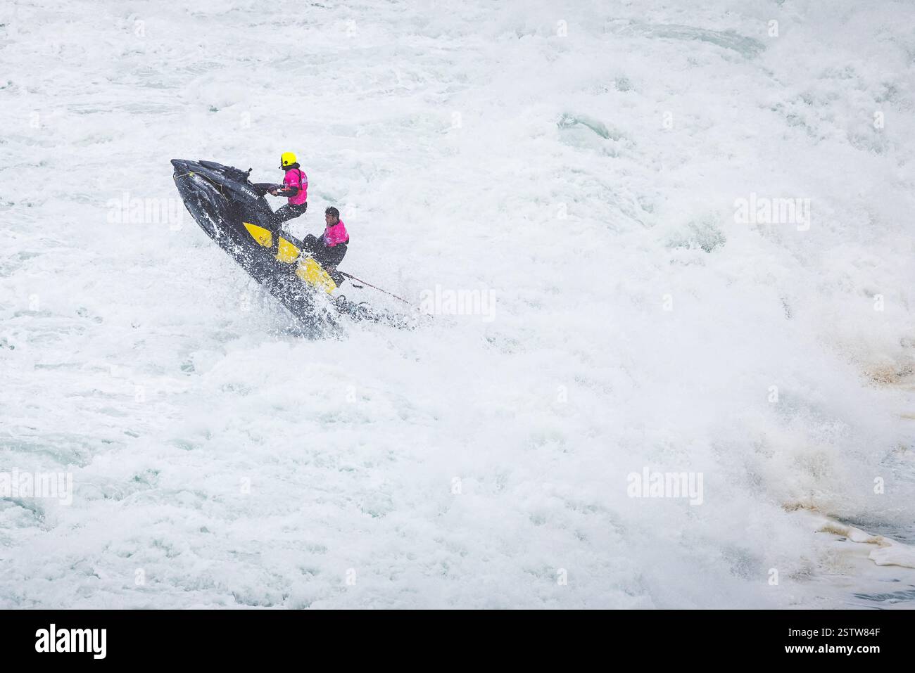 Portuguese surfer Nic Von Rupp and French surfer Clement Roseyro on the ...