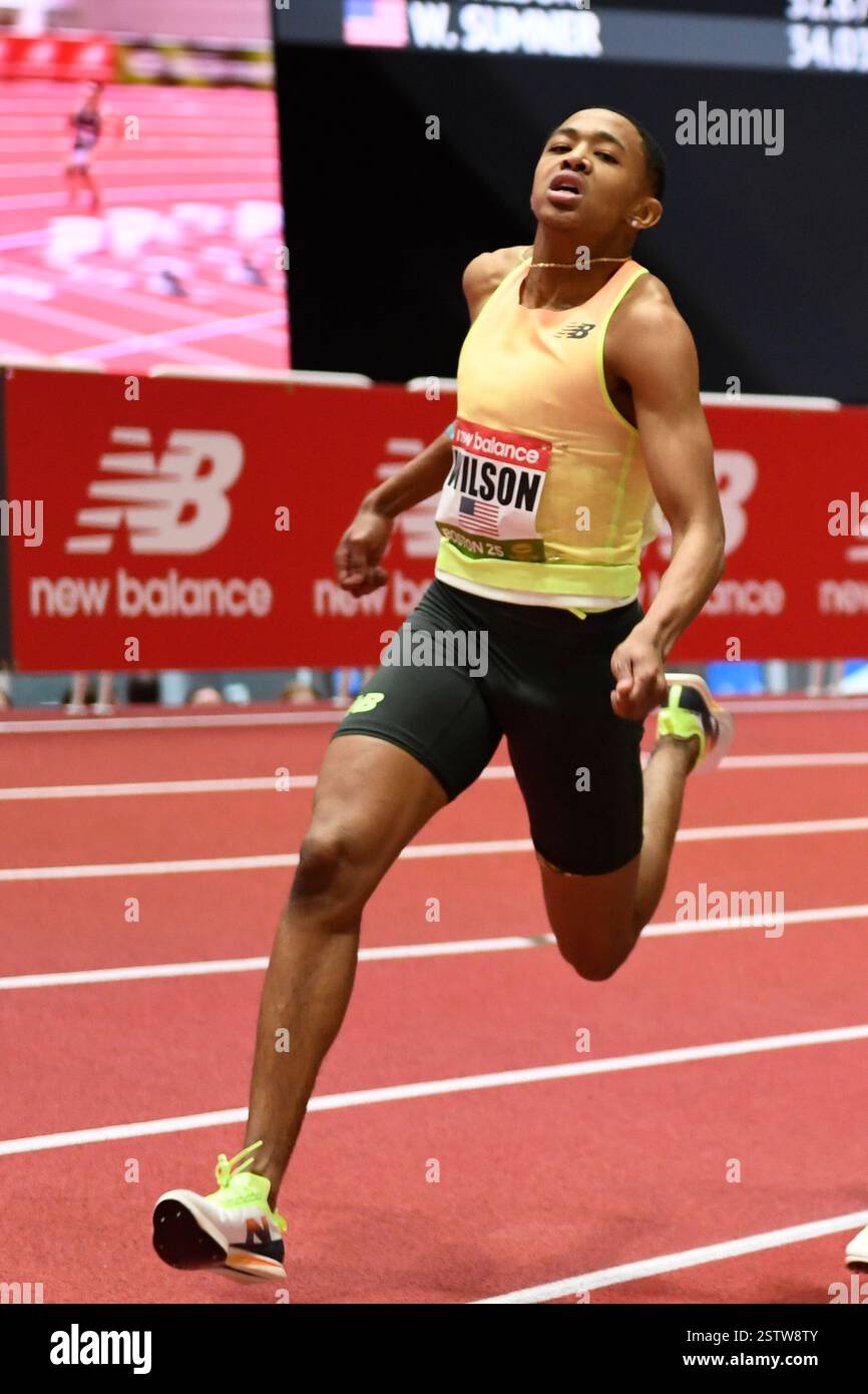 BOSTON, MA - FEBRUARY 02: Quincy Wilson of the United States competes ...