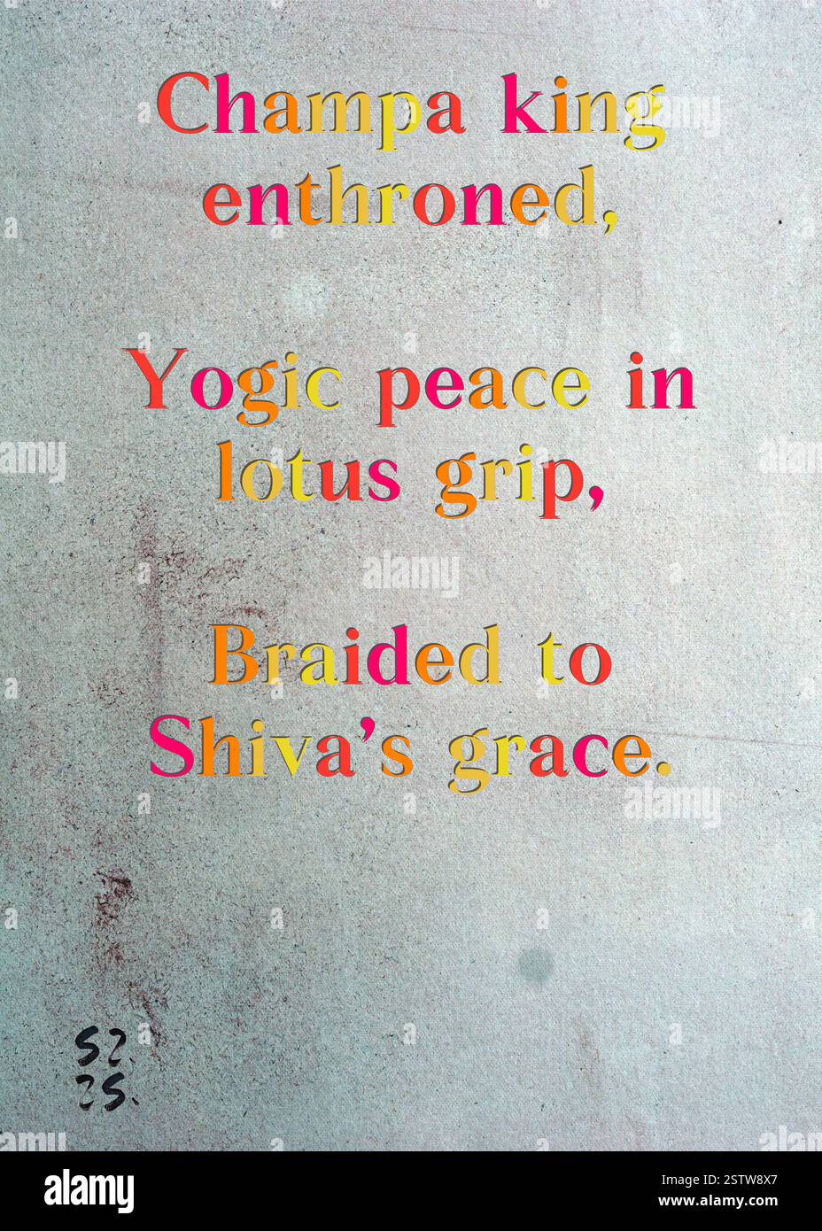 Champa king enthroned, Yogic peace in lotus grip, Braided to Shiva's ...