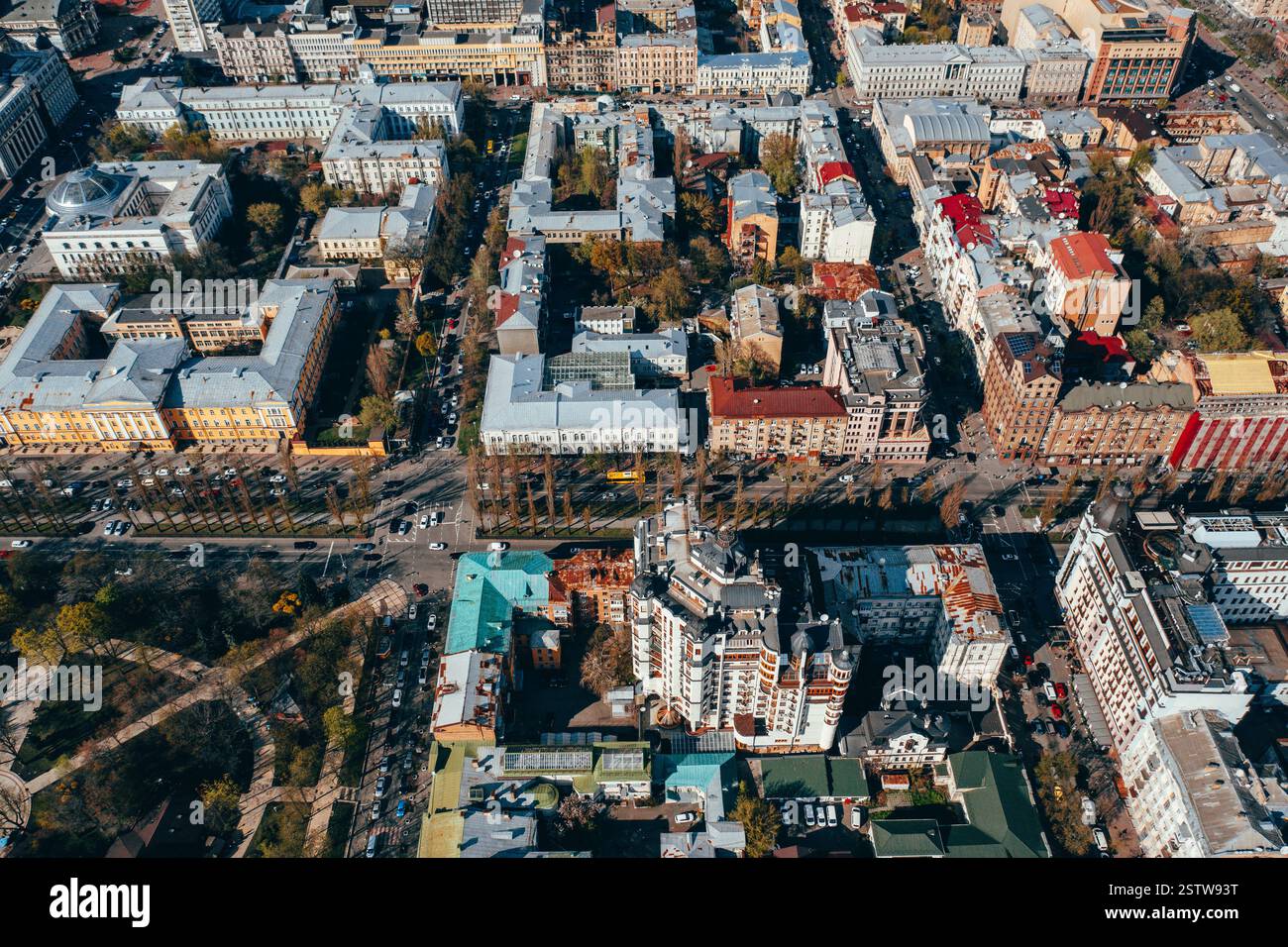 Urban building in Kiev from a bird's eye view Stock Photo - Alamy