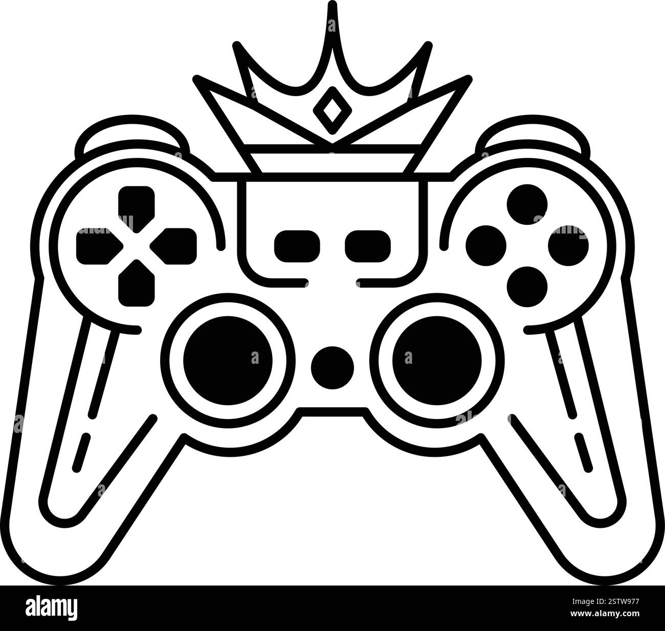 A white controller with a crown on top Stock Vector Image & Art - Alamy