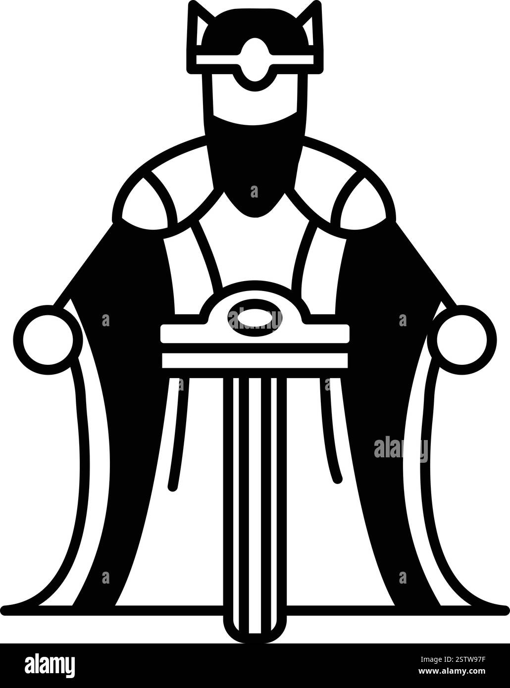 Old man in white robe Stock Vector Images - Alamy