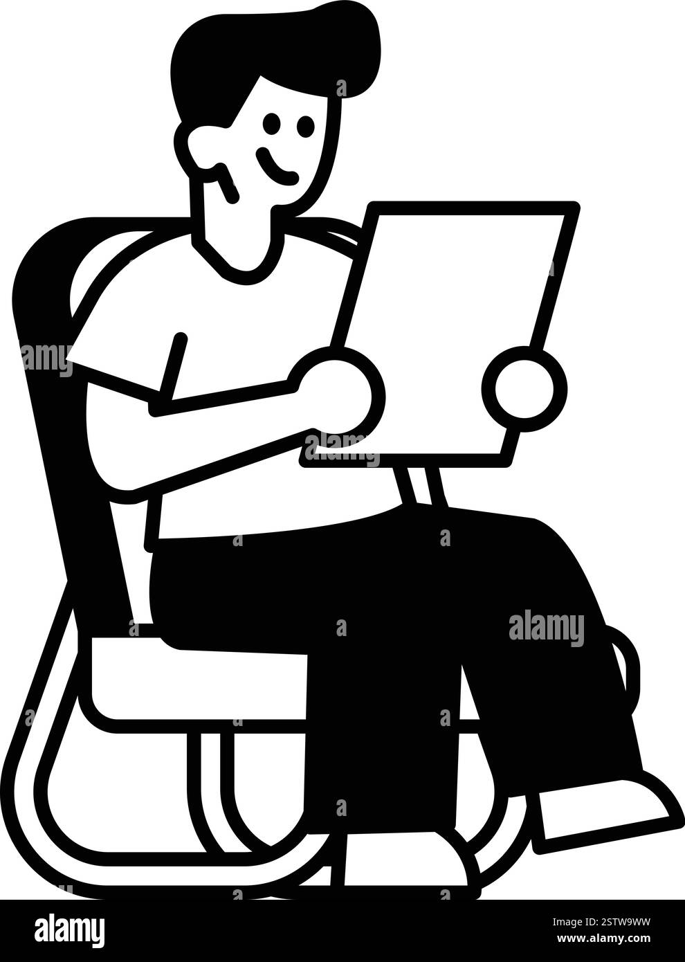 Paper sitting Stock Vector Images - Alamy