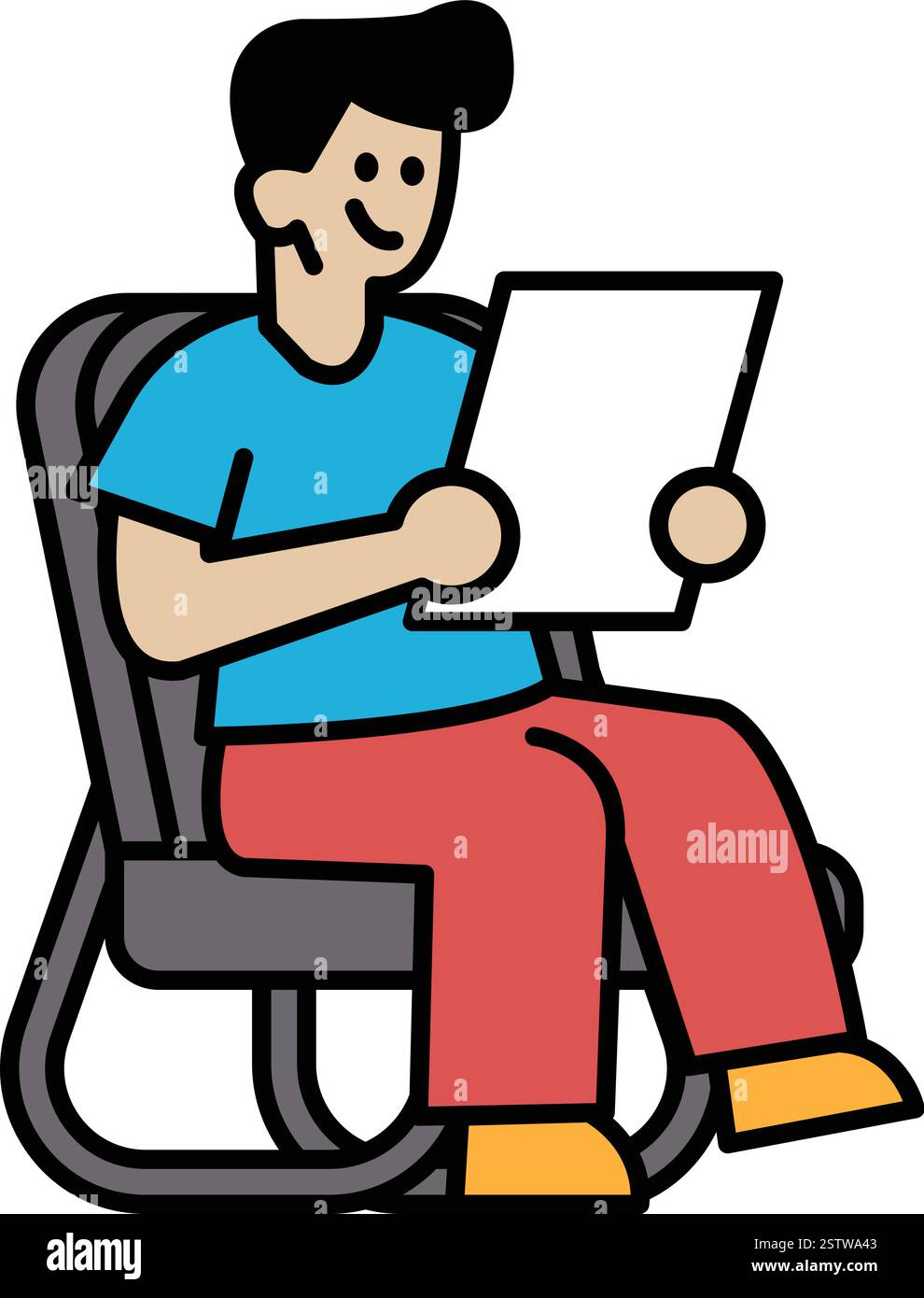 Paper sitting Stock Vector Images - Alamy