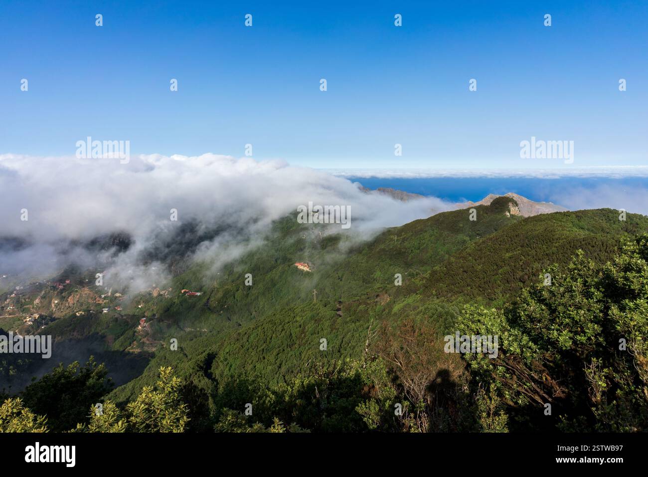 Mountain landscape. View from the observation deck: Mirador Pico del ...
