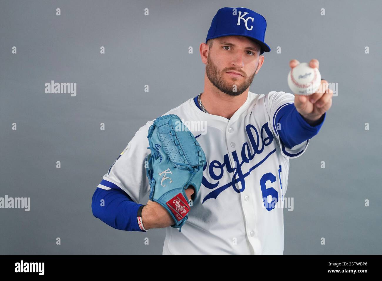 This is a 2025 photo of pitcher Noah Cameron of the Kansas City Royals ...