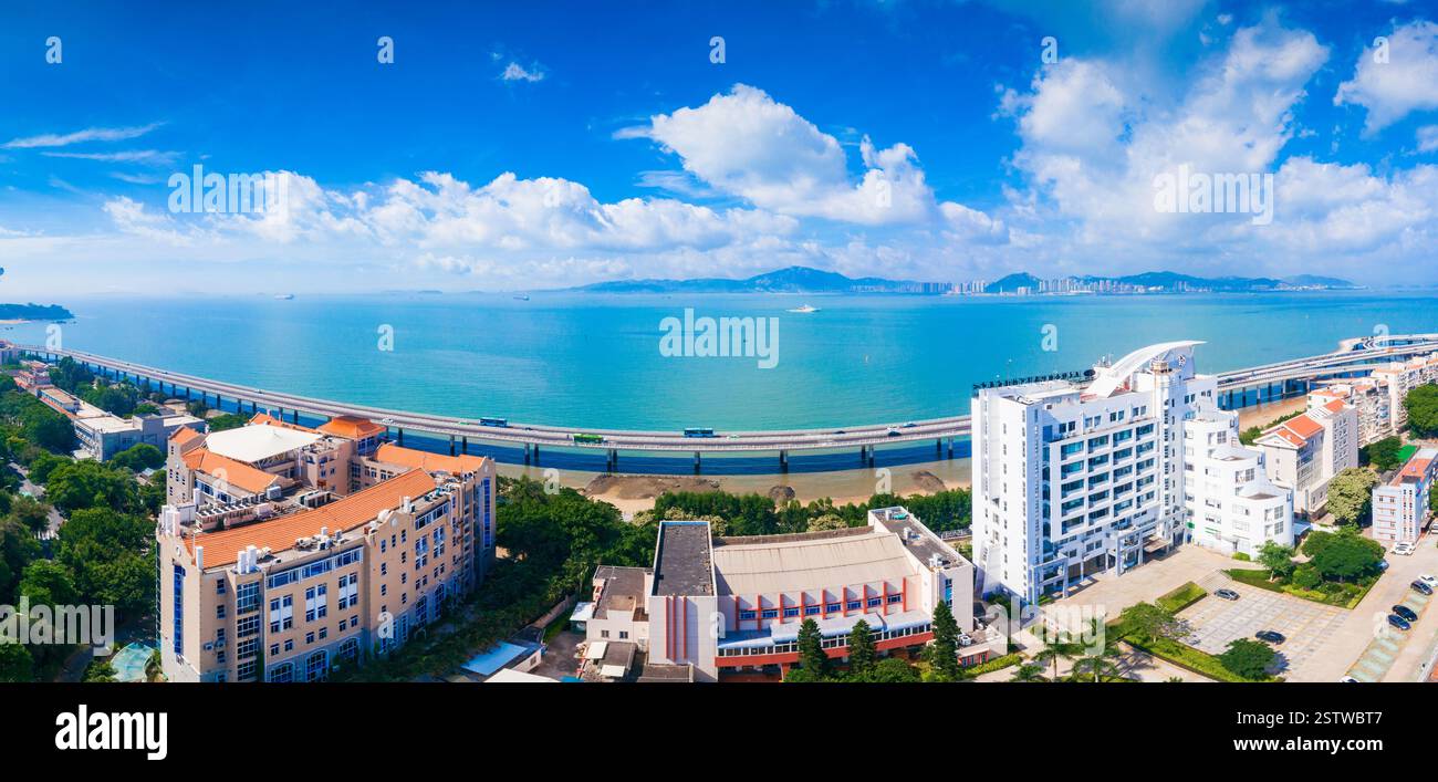 Viewing platform of Yanwu Bridge, Xiamen, China Stock Photo - Alamy