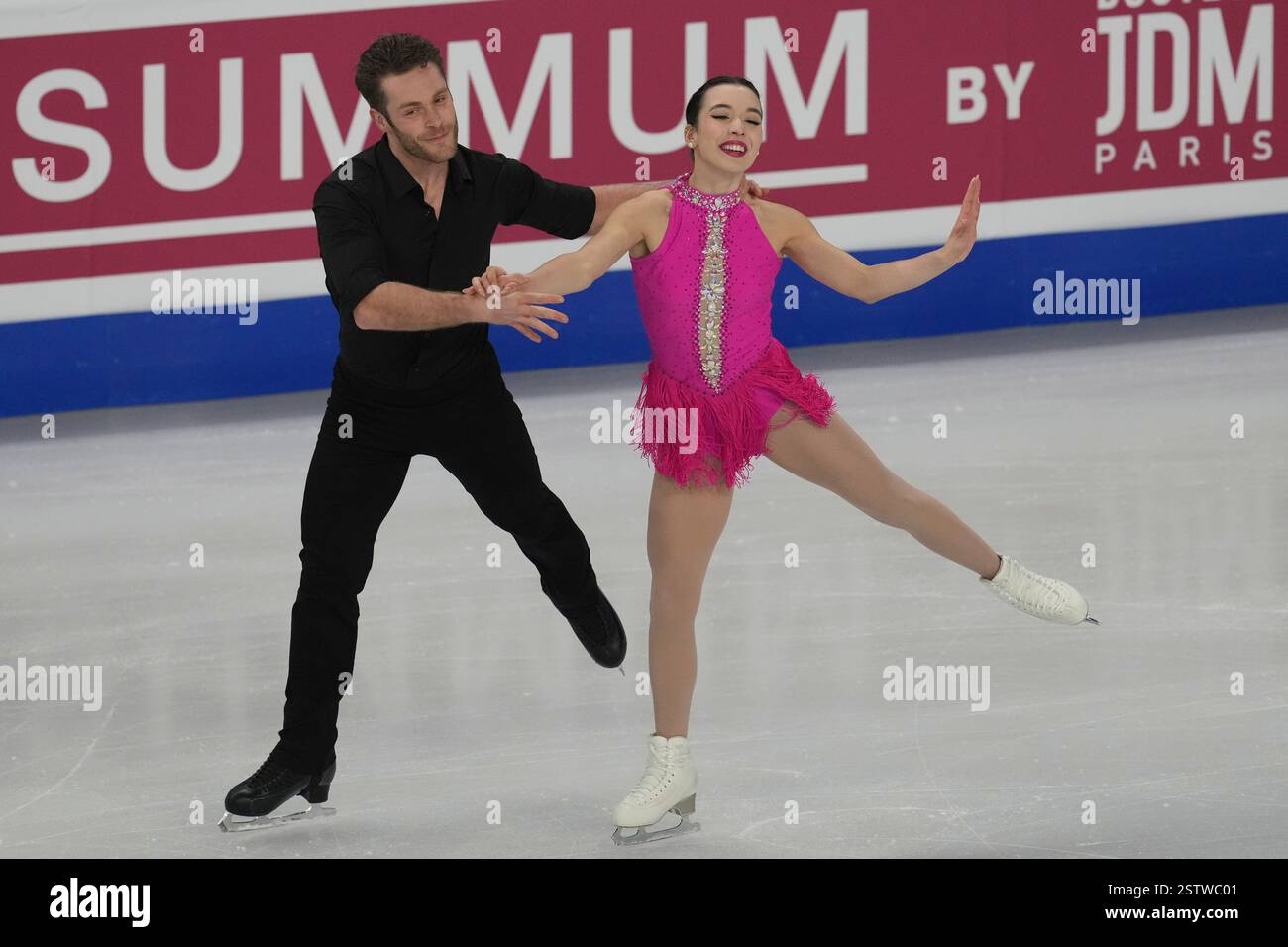 Lia Pereira and Trennt Michaud, of Canada perform during the pairs ...