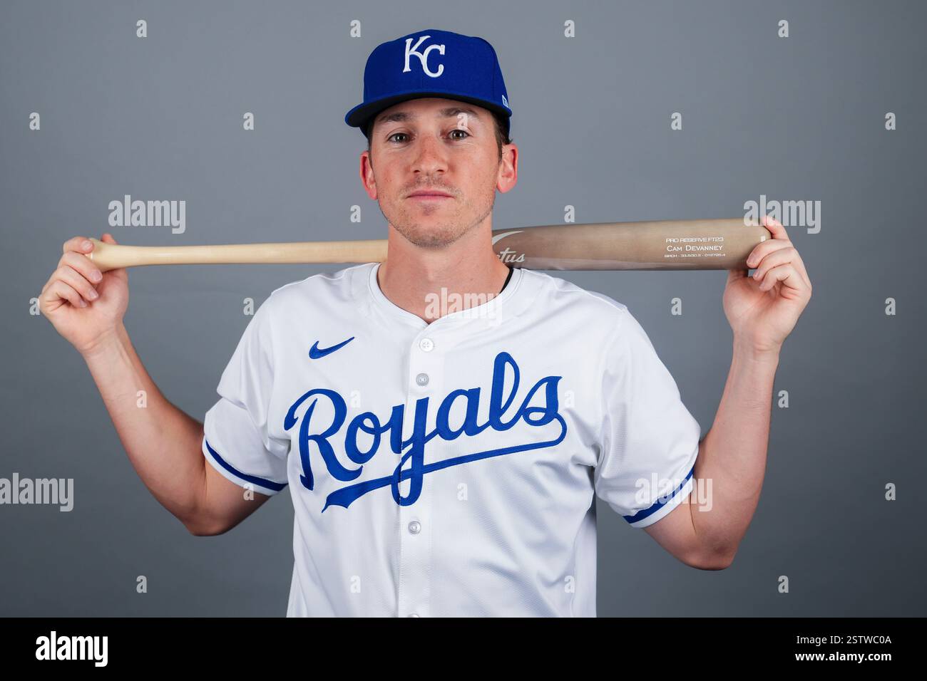 This is a 2025 photo of infielder Cam Devanney of the Kansas City ...