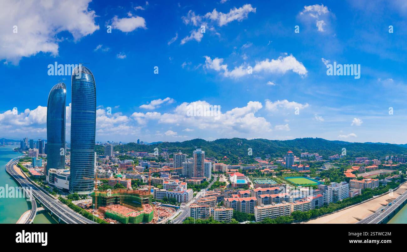 Viewing platform of Yanwu Bridge, Xiamen, China Stock Photo - Alamy
