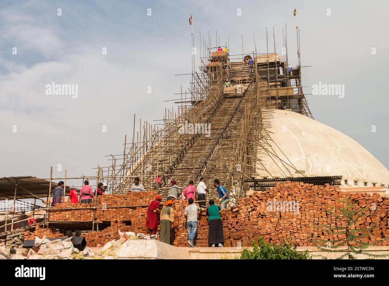 Reconstruction of the Boudha Stupa - UNESCO World Heritage Site â ...