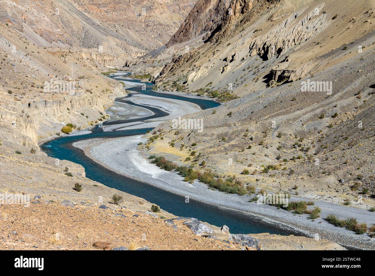 Tsarab Chu Valley, a short distance upstream of Hormoche in a remote ...