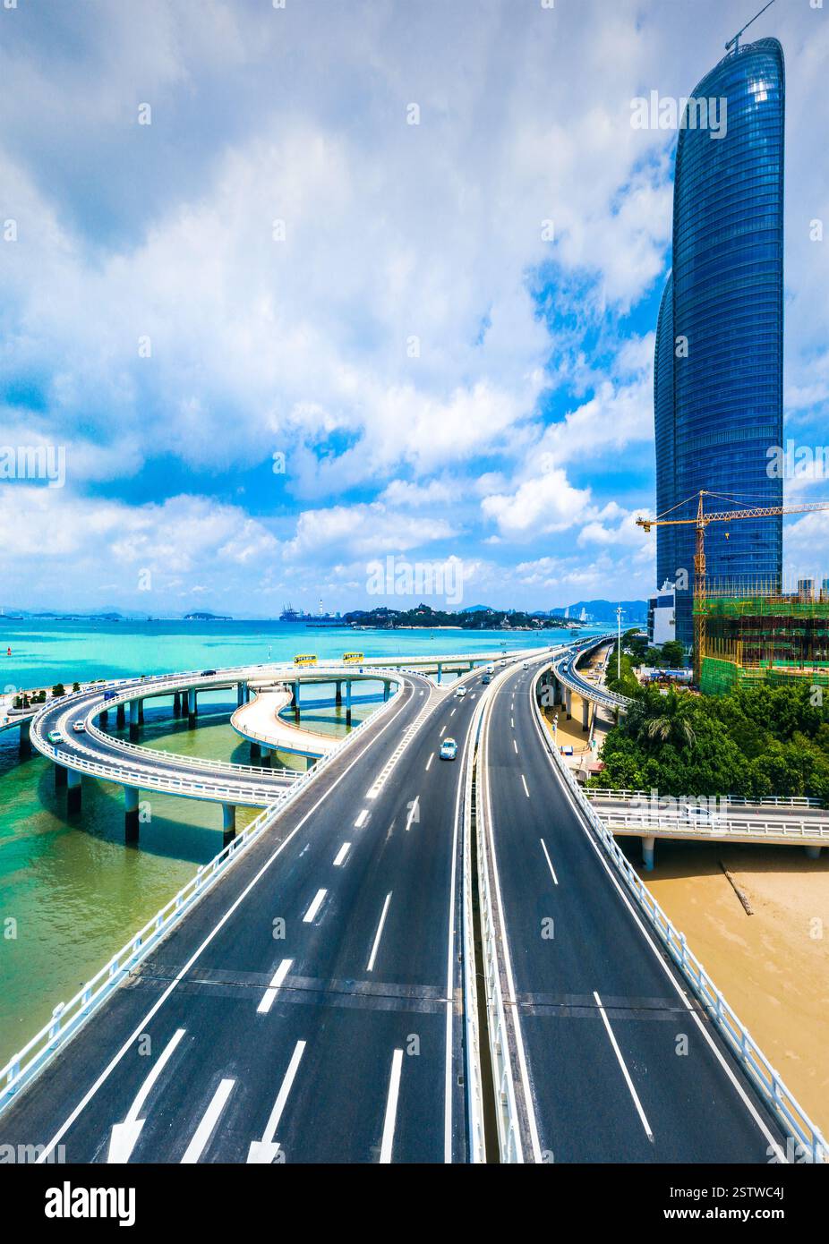 Viewing platform of Yanwu Bridge, Xiamen, China Stock Photo - Alamy