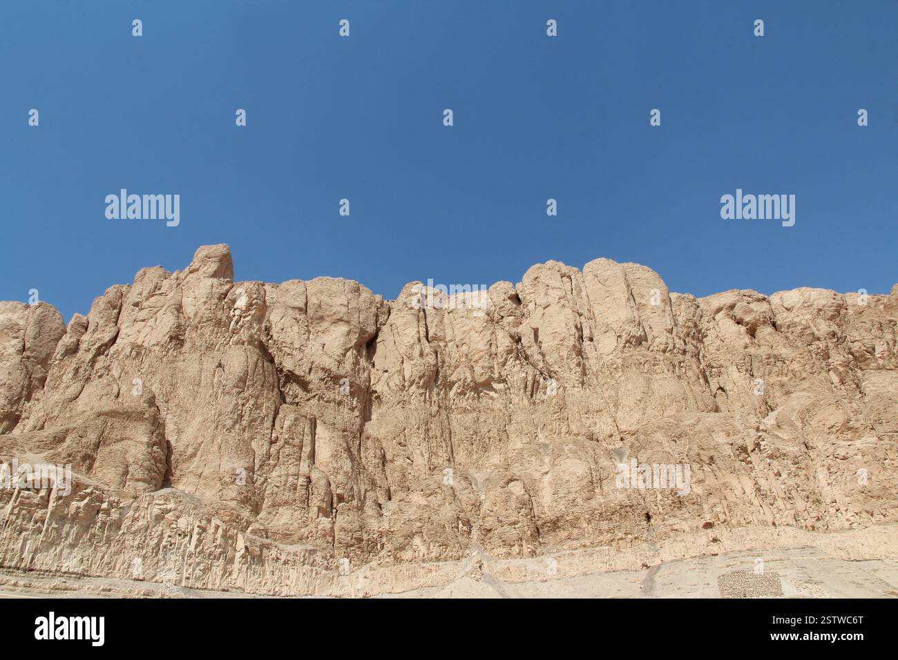 Limestone mountain for the construction of the Temple of Hatshepsut in ...