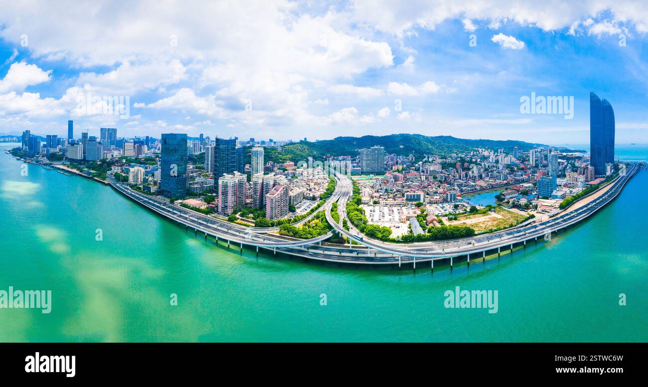 Viewing platform of Yanwu Bridge, Xiamen, China Stock Photo - Alamy