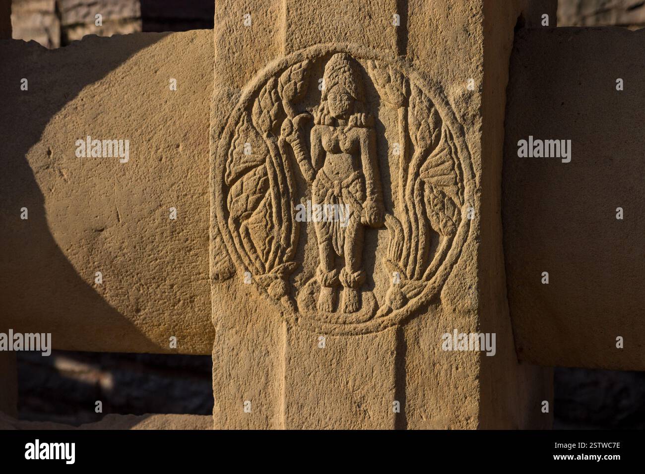 Round motif depicting a woman, possibly Maya – Buddha's mother ...