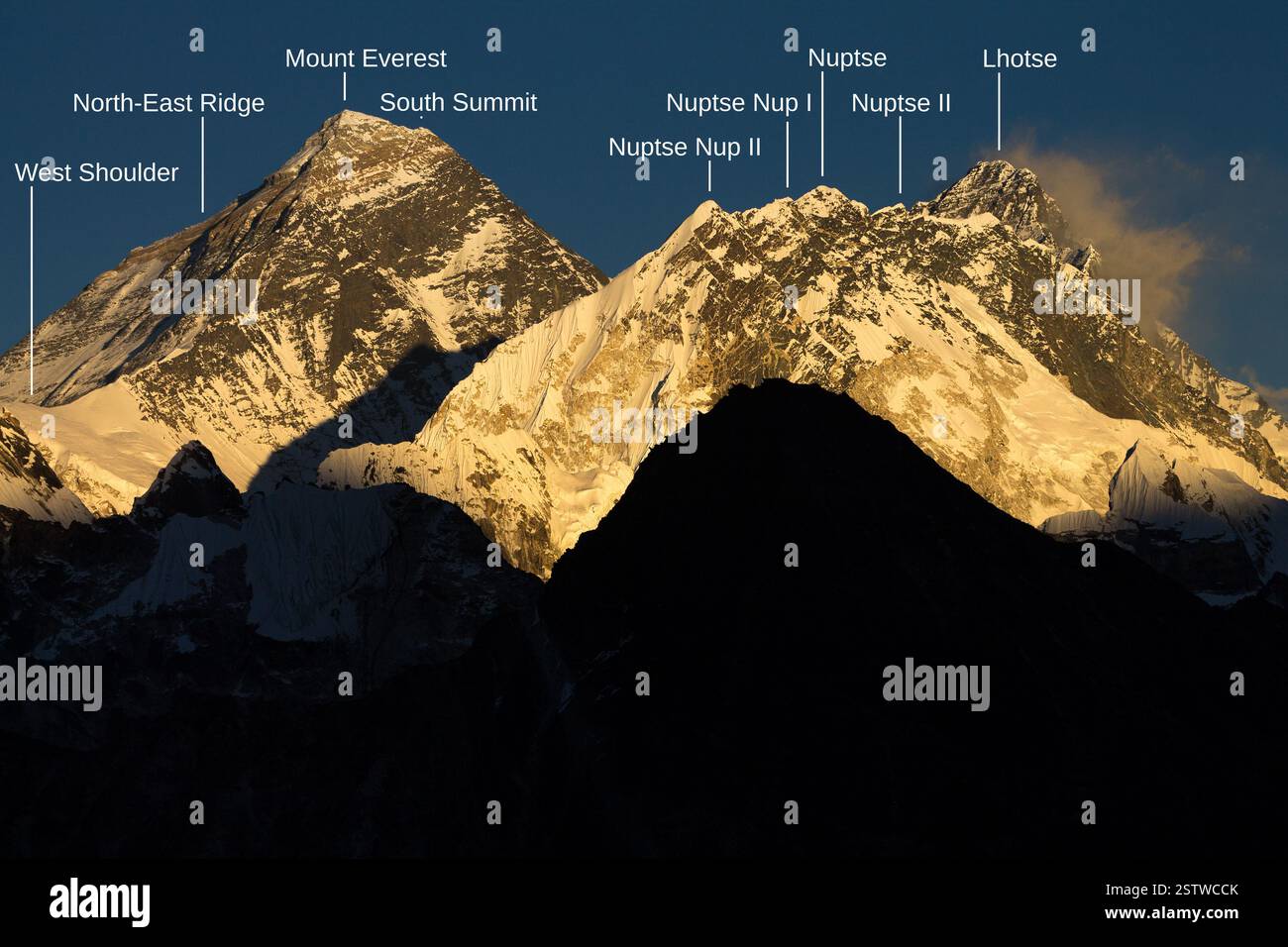 Everest sunset seen from hi-res stock photography and images - Alamy
