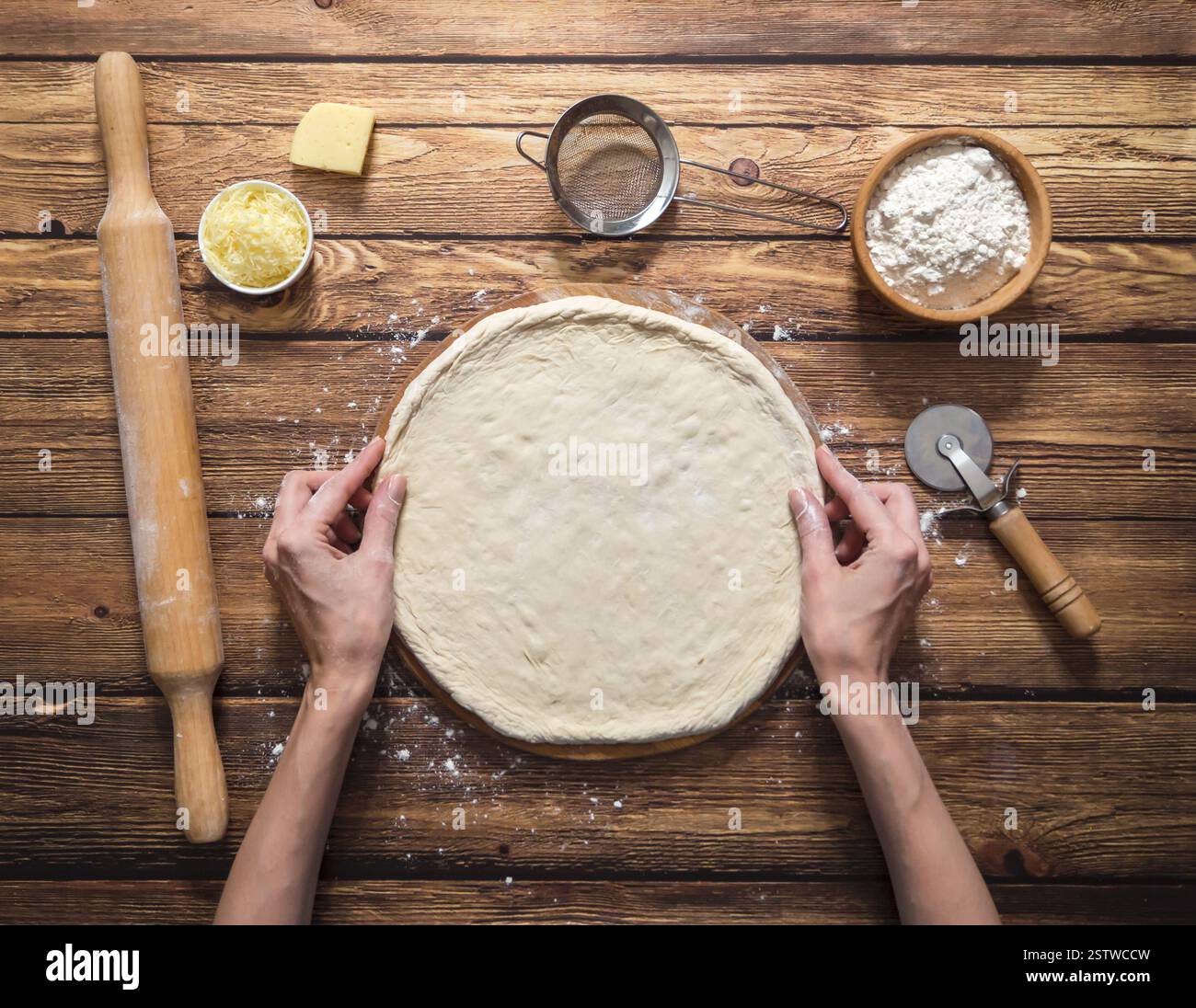 Hand shaping cheese hi-res stock photography and images - Alamy