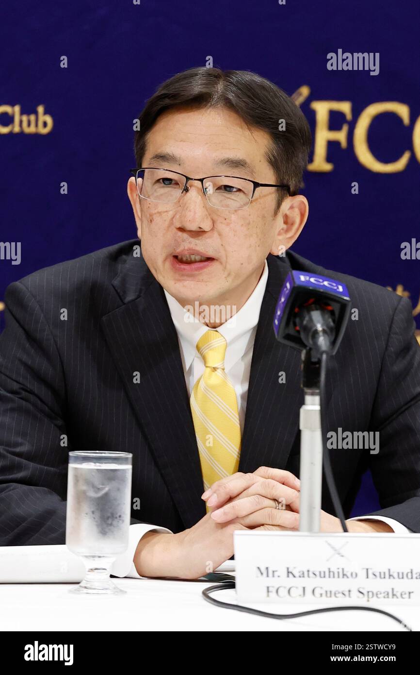 Japanese lawyer Katsuhiko Tsukuda speaks during a press conference at ...