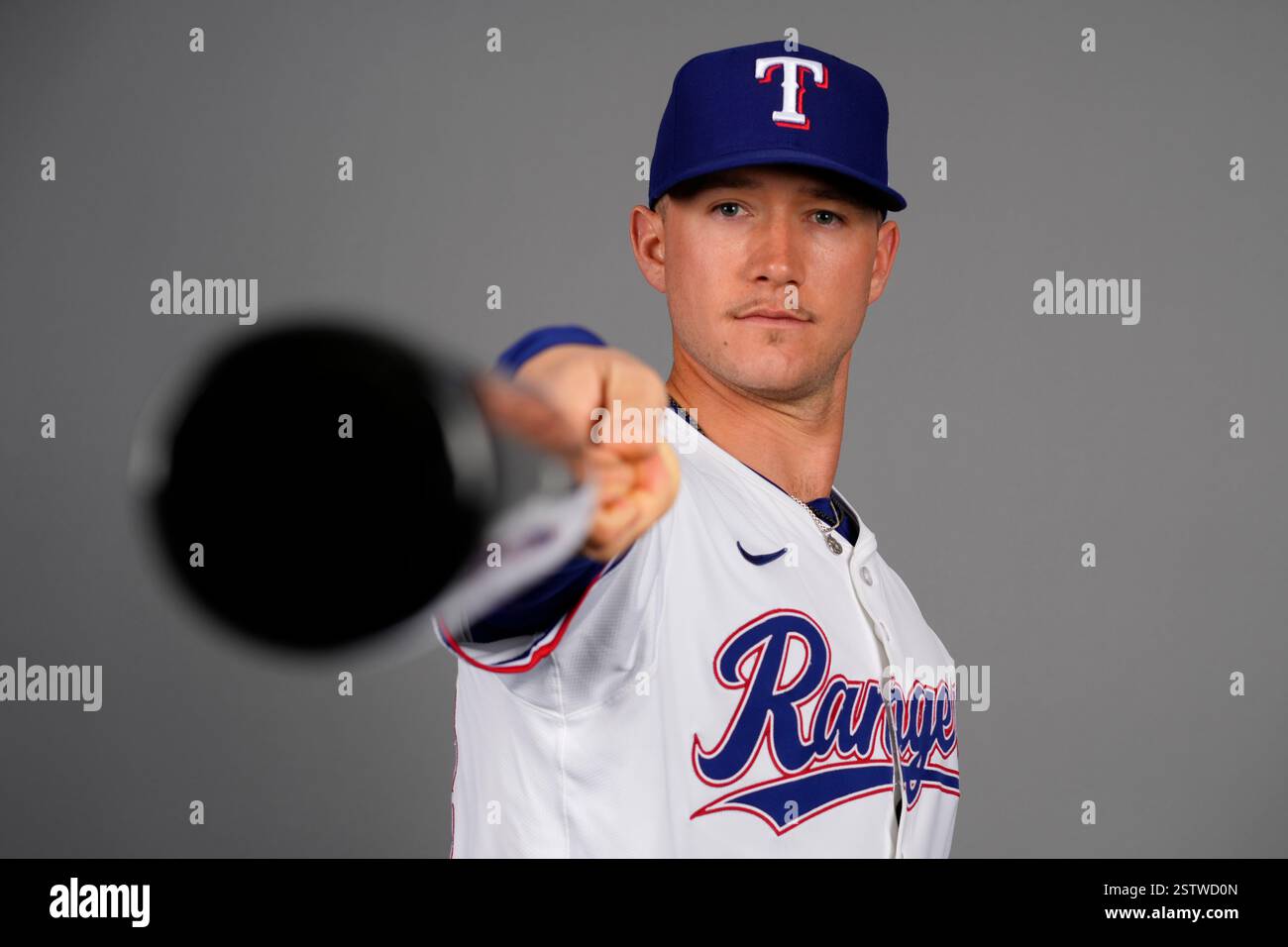 This is a 2025 photo of catcher Cooper Johnson of the Texas Rangers ...