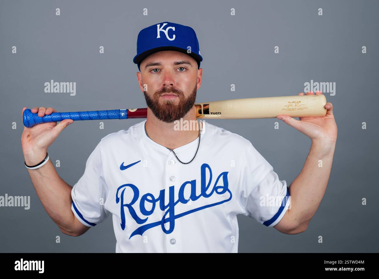 This is a 2025 photo of outfielder John Rave of the Kansas City Royals ...