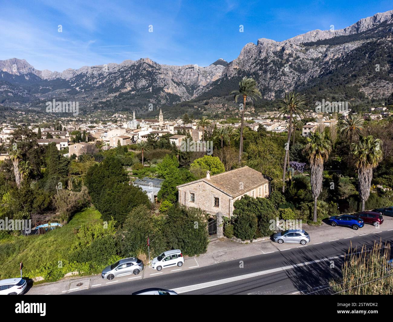 Aerial view of the botanical garden Stock Photo - Alamy