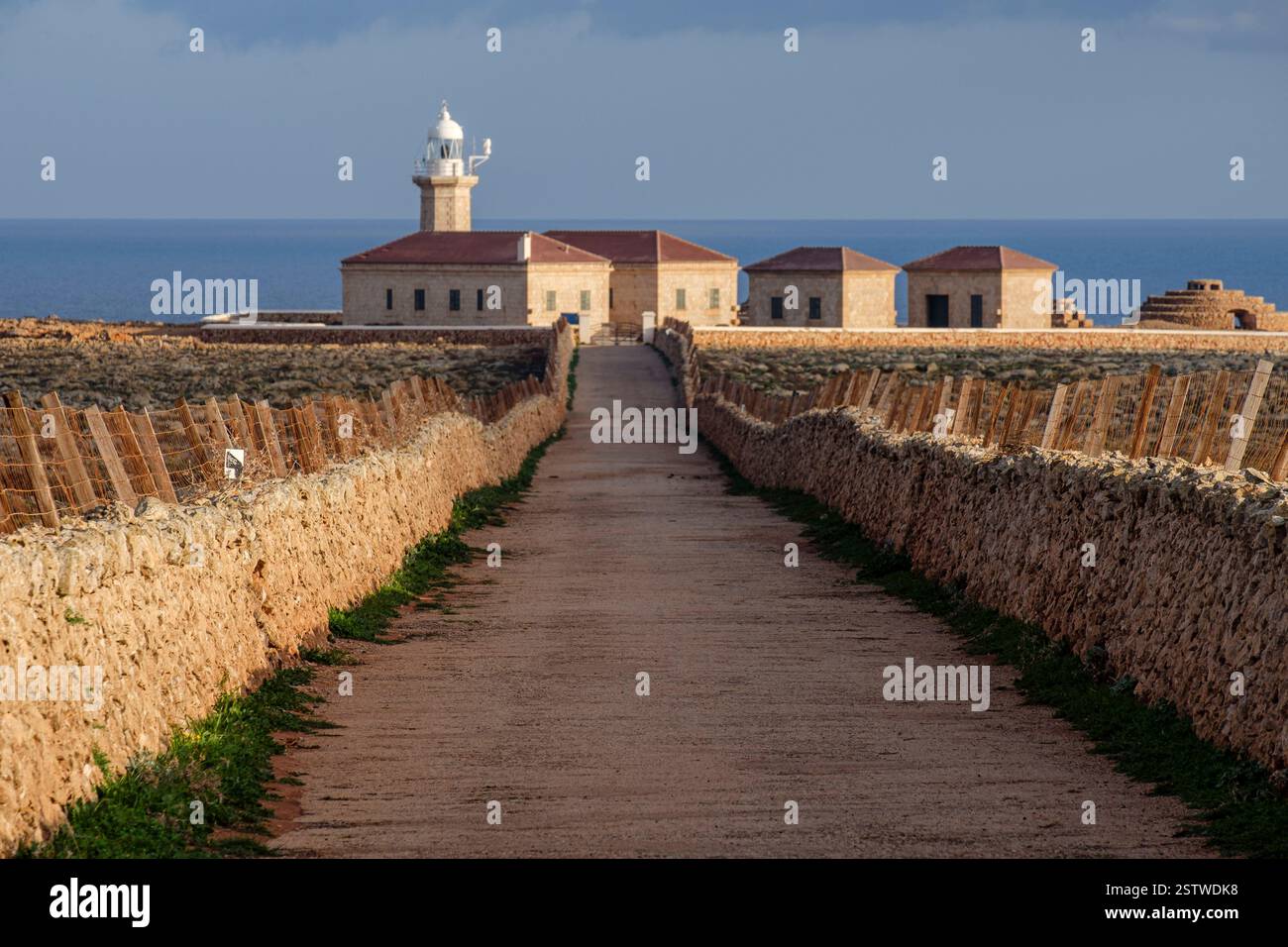 Punta Nati cape lighthouse Stock Photo - Alamy