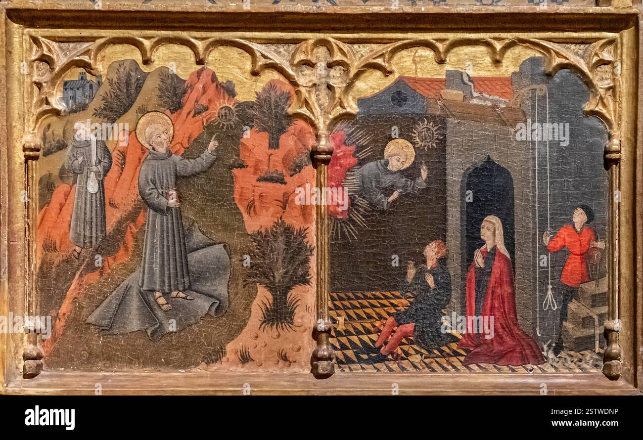 Altarpiece of San Bernardi de Sena, Joan Rosat, Roser Vell church, 1454 ...