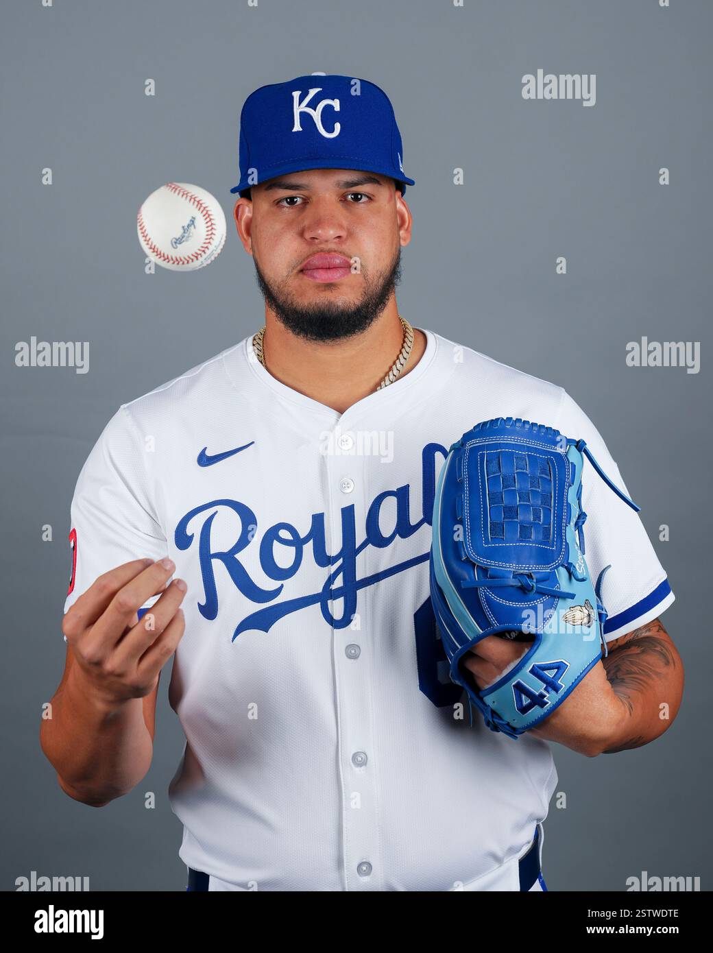 This is a 2025 photo of pitcher Steven Cruz of the Kansas City Royals ...