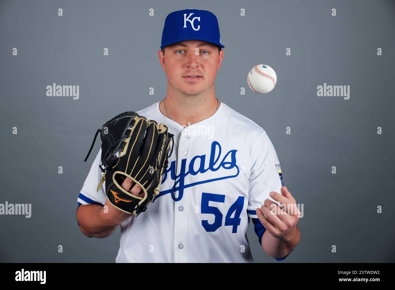 This is a 2025 photo of pitcher Austin Cox of the Kansas City Royals ...