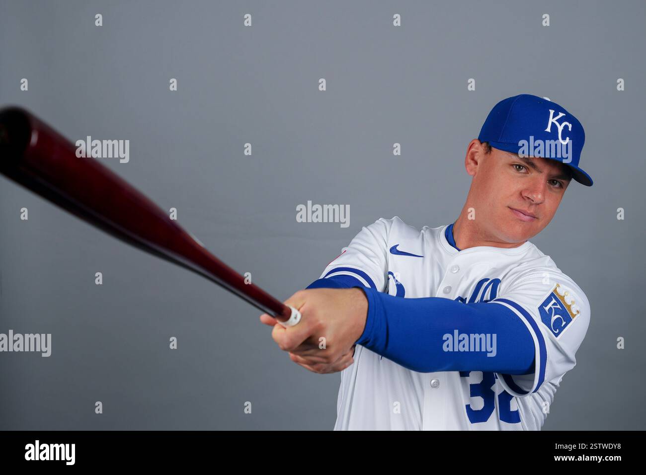 This is a 2025 photo of infielder Nick Pratto of the Kansas City Royals ...