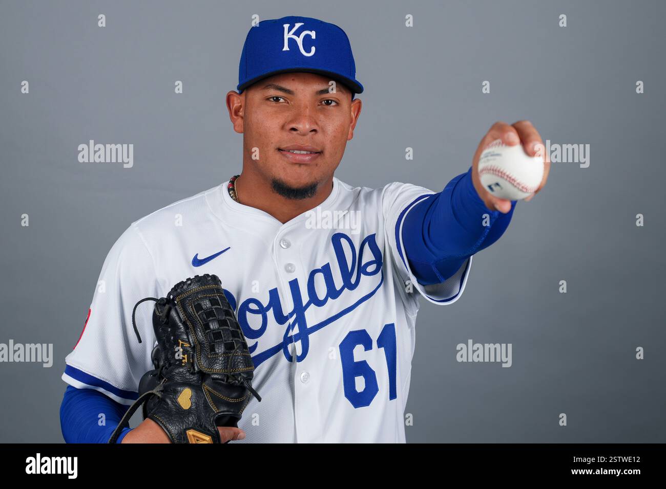 This is a 2025 photo of pitcher Angel Zerpa of the Kansas City Royals ...