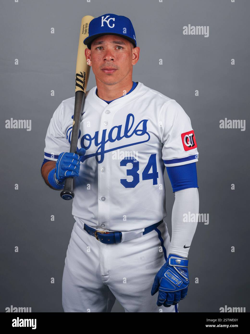 This is a 2025 photo of catcher Freddy Fermin of the Kansas City Royals ...