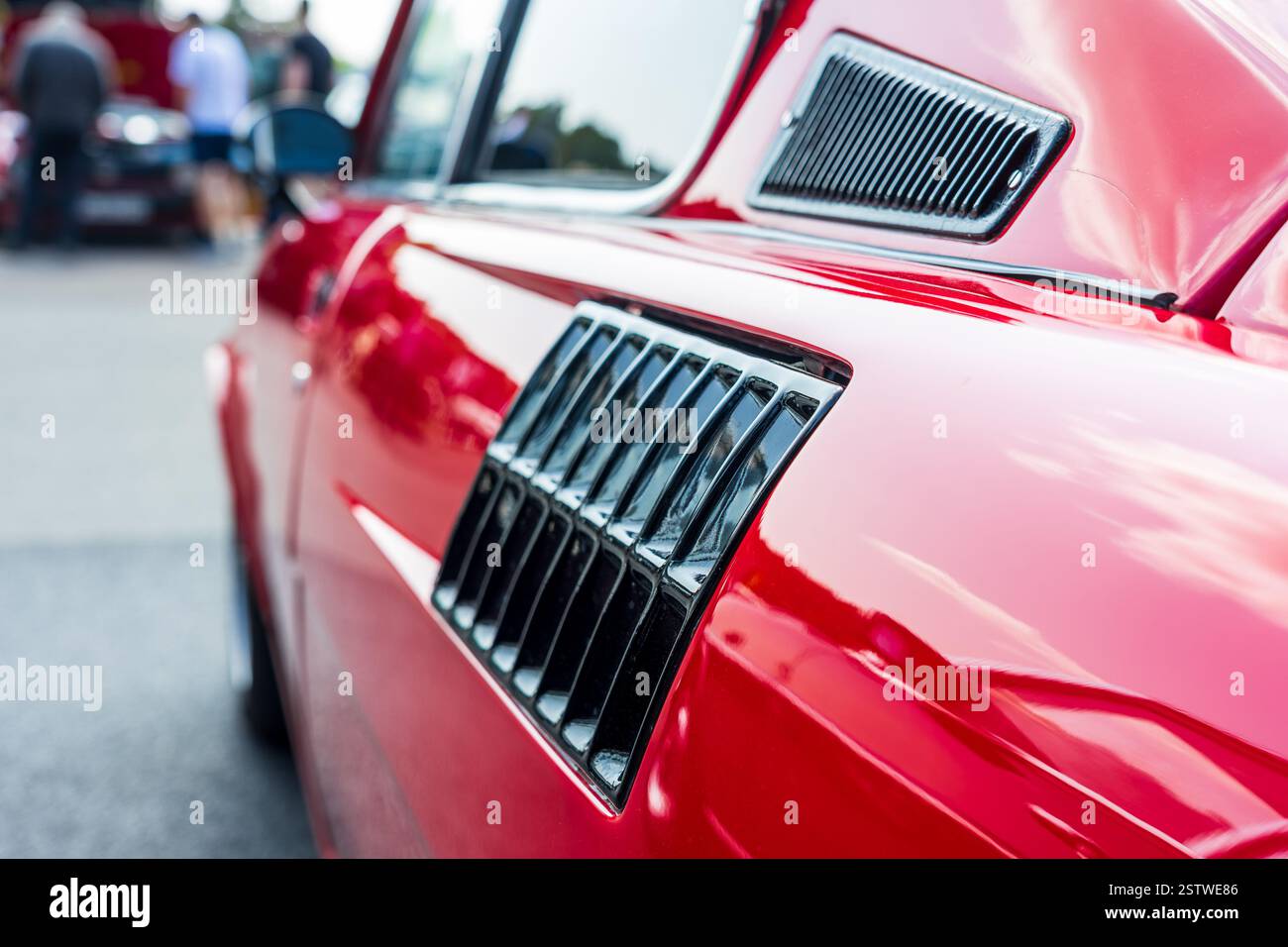 The fragment of small family car Skoda 110R, 1977. Die Oldtimer Show ...