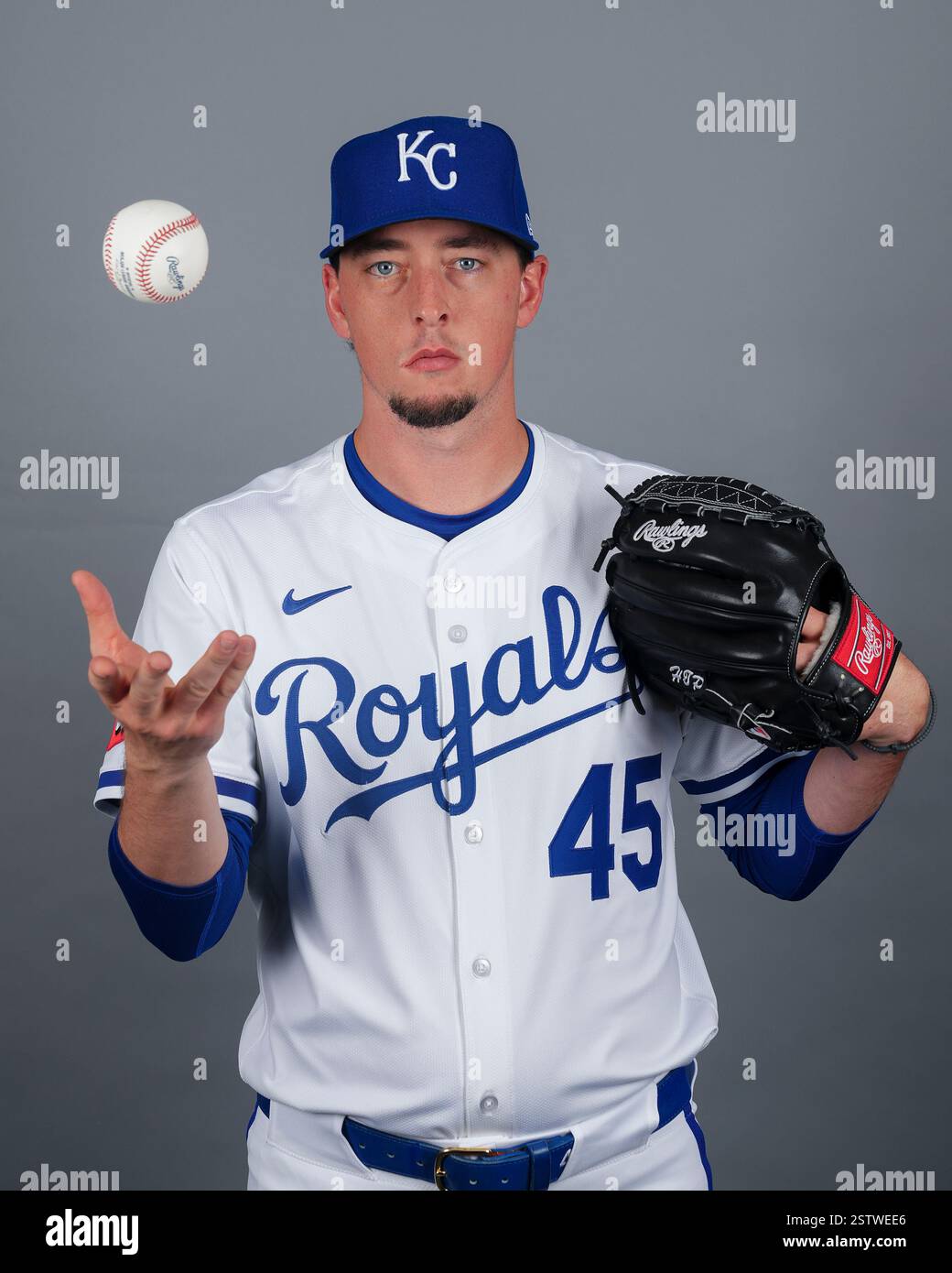 This is a 2025 photo of pitcher Taylor Clarke of the Kansas City Royals ...