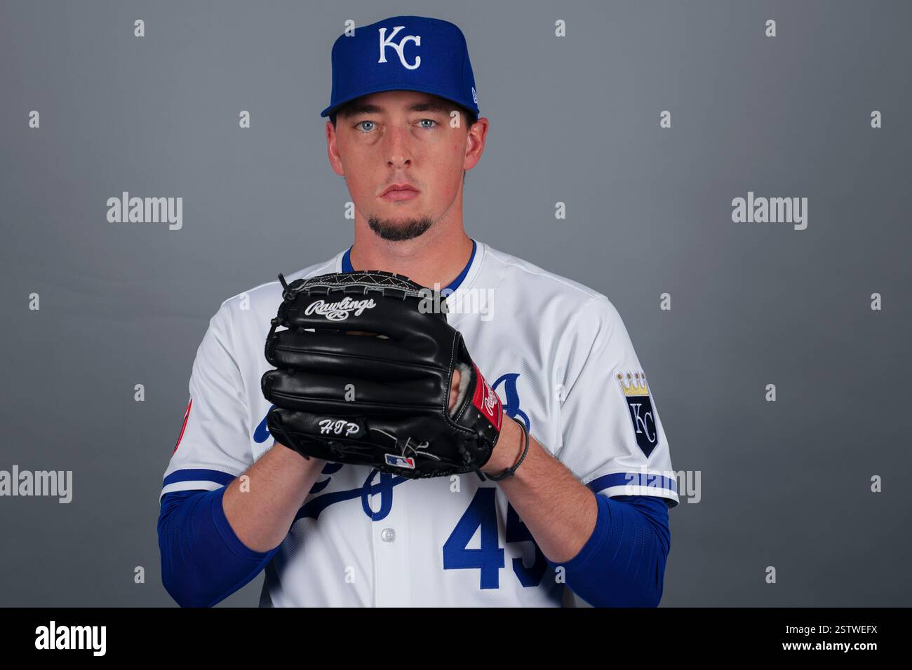 This is a 2025 photo of pitcher Taylor Clarke of the Kansas City Royals ...