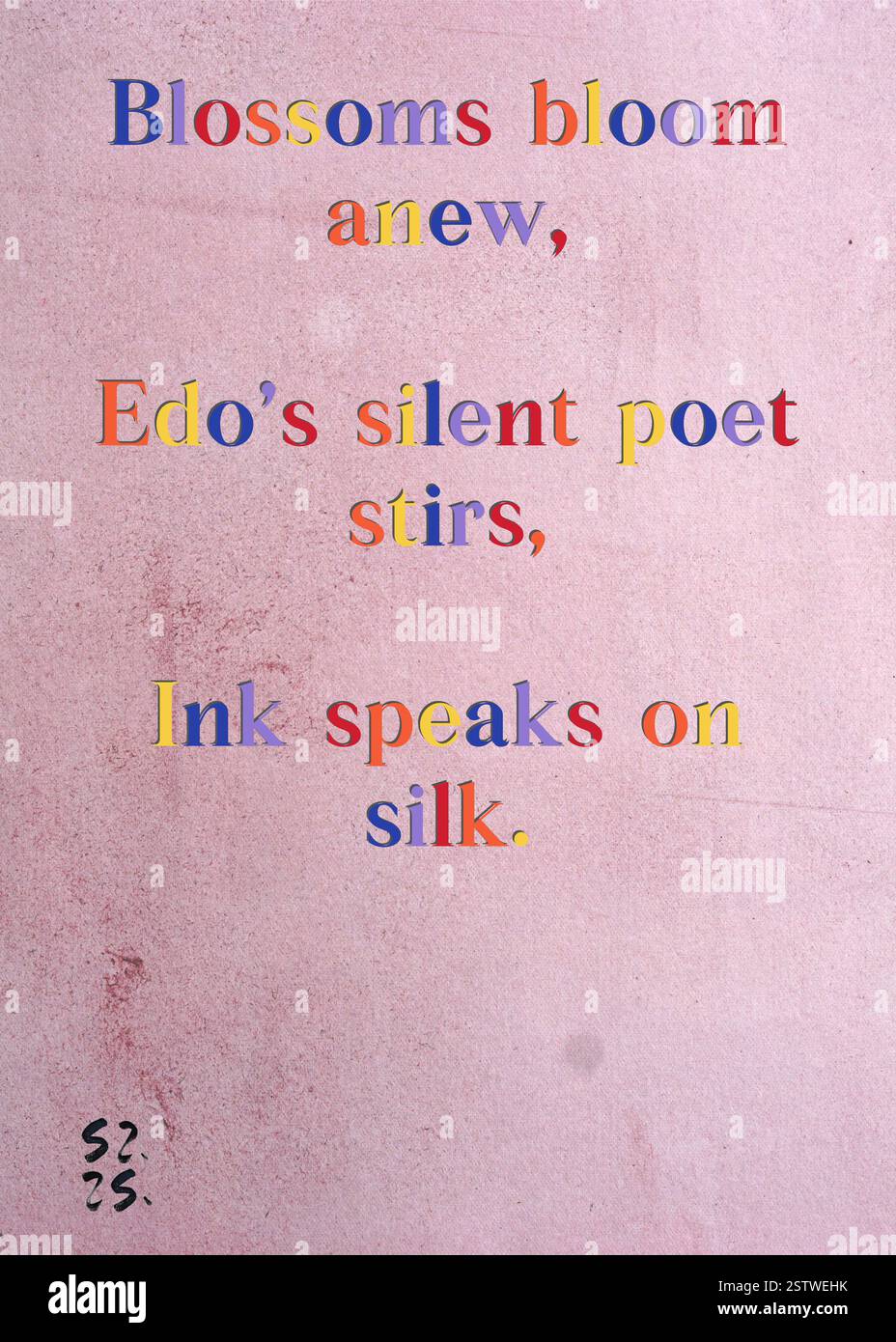 Blossoms bloom anew, Edo's silent poet stirs, Ink speaks on silk ...
