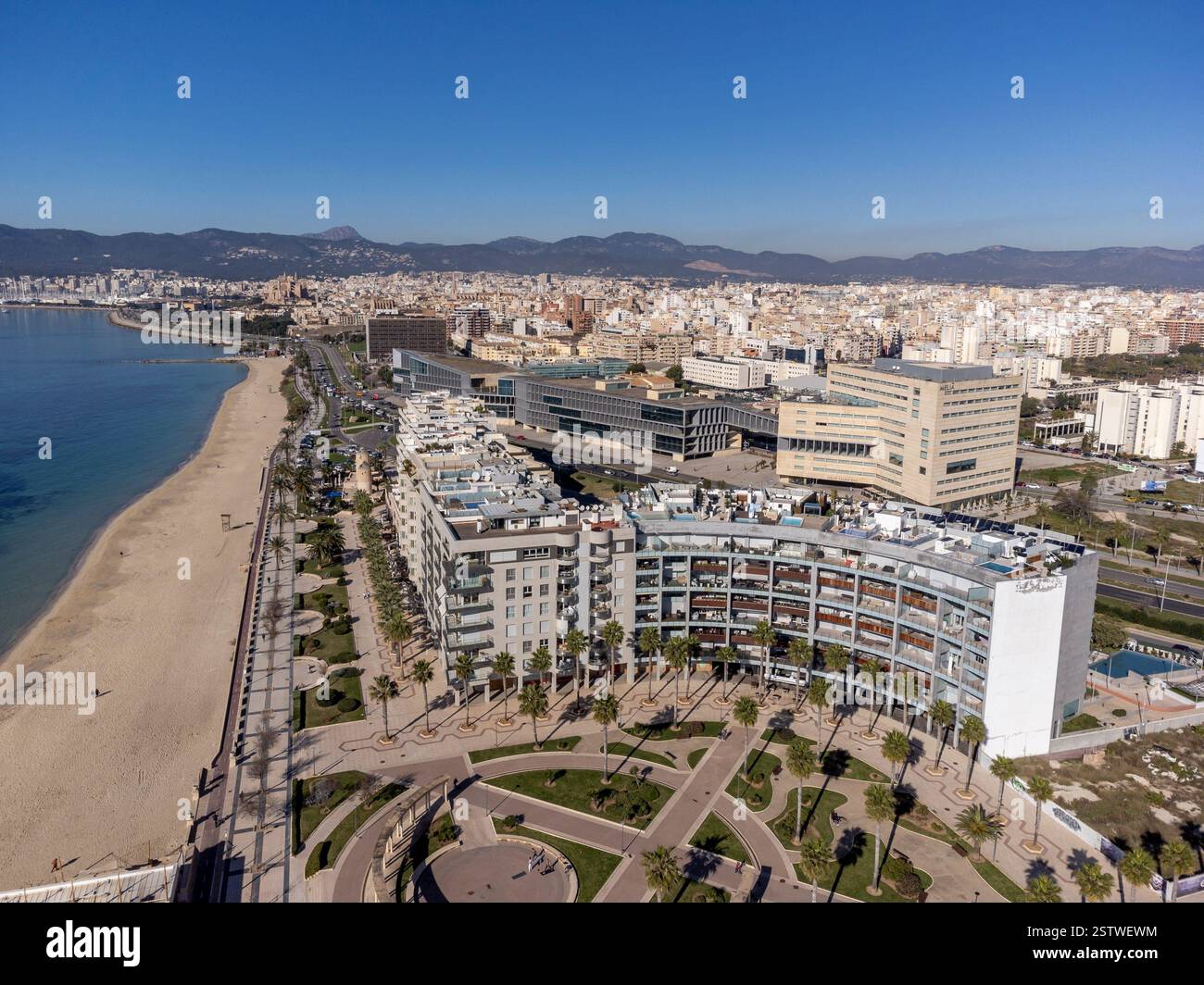 Apartment building on the seafront Stock Photo - Alamy