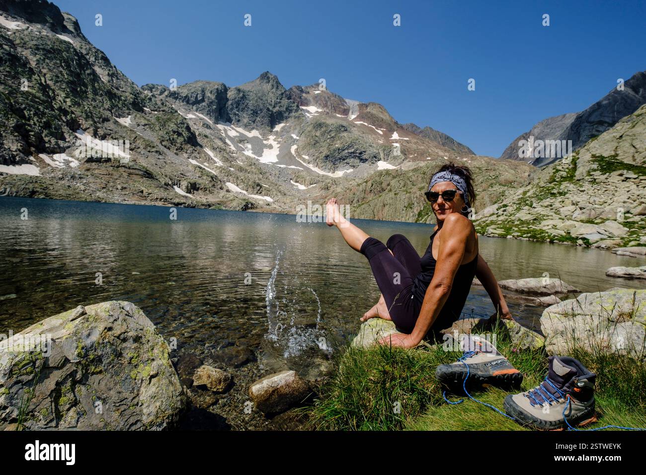 Ibones azules and BachimaÃ±a alto route Stock Photo - Alamy