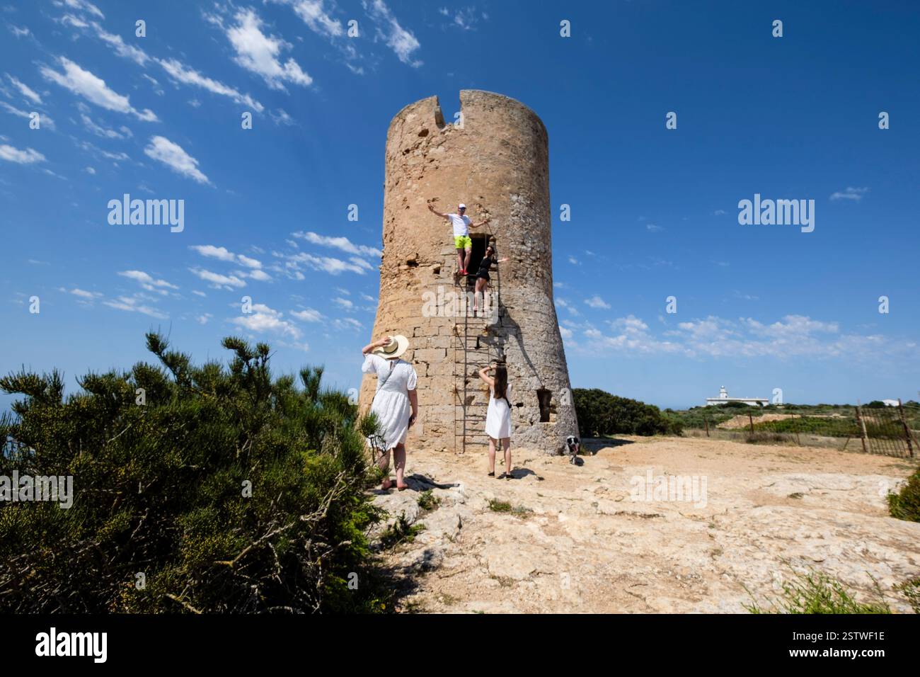 Tourists visiting Cap Blanc tower built in 1579 Stock Photo - Alamy
