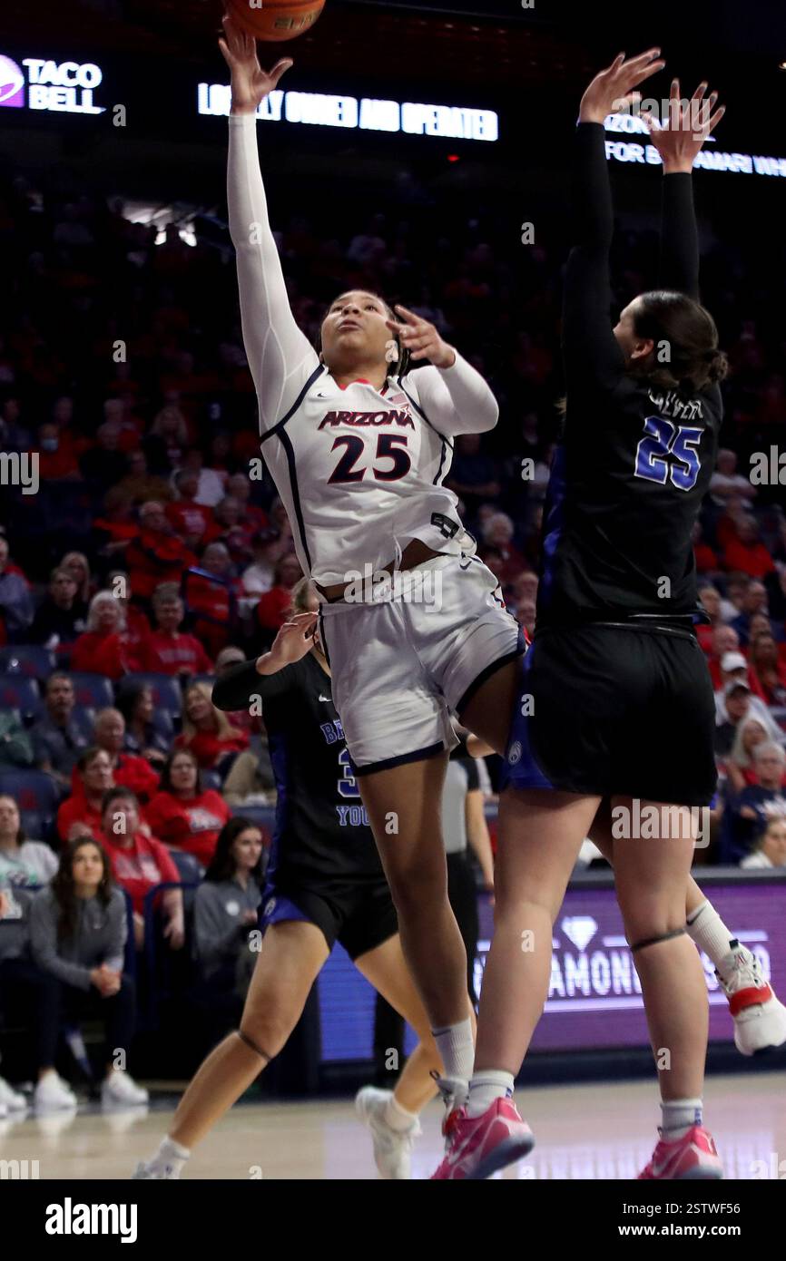 TUCSON, AZ - FEBRUARY 19: Arizona Wildcats forward Breya Cunningham #25 ...