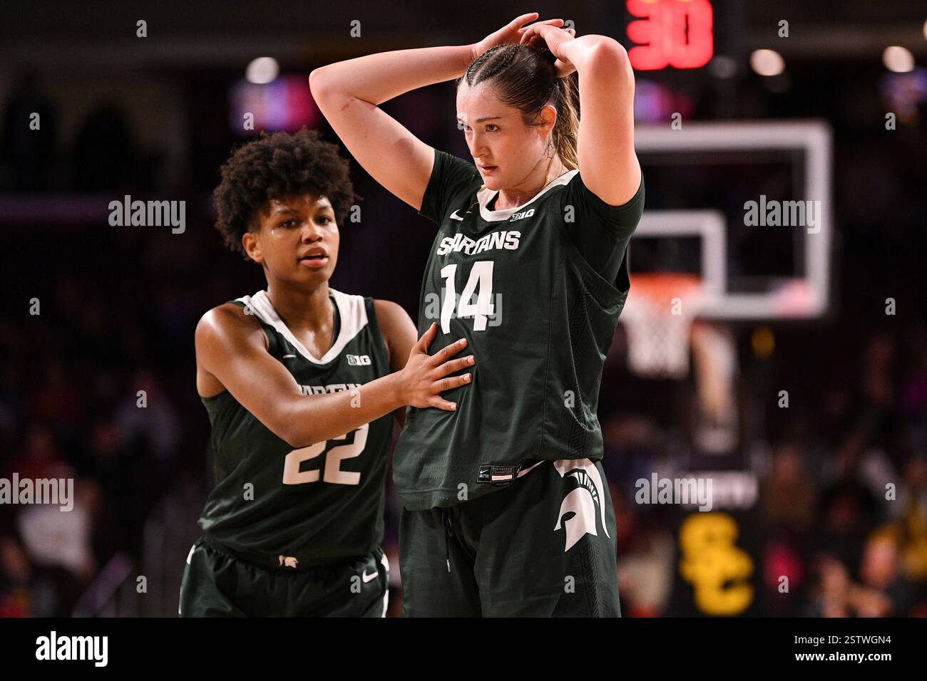 LOS ANGELES, CA - FEBRUARY 19: Michigan State Spartans guard Nyla ...