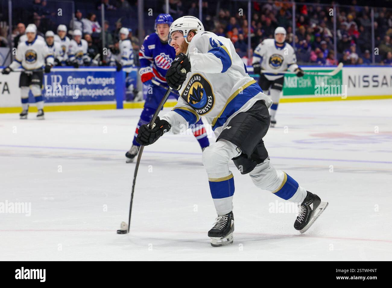 Rochester, New York, USA. 19th Feb, 2025. Cleveland Monsters forward ...