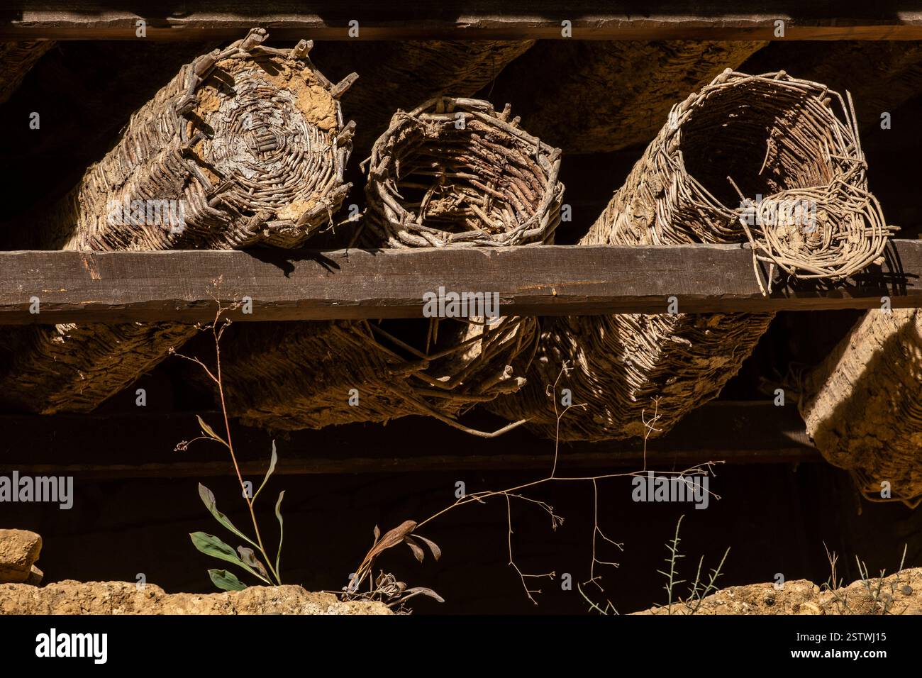 Old traditional beehives Stock Photo - Alamy
