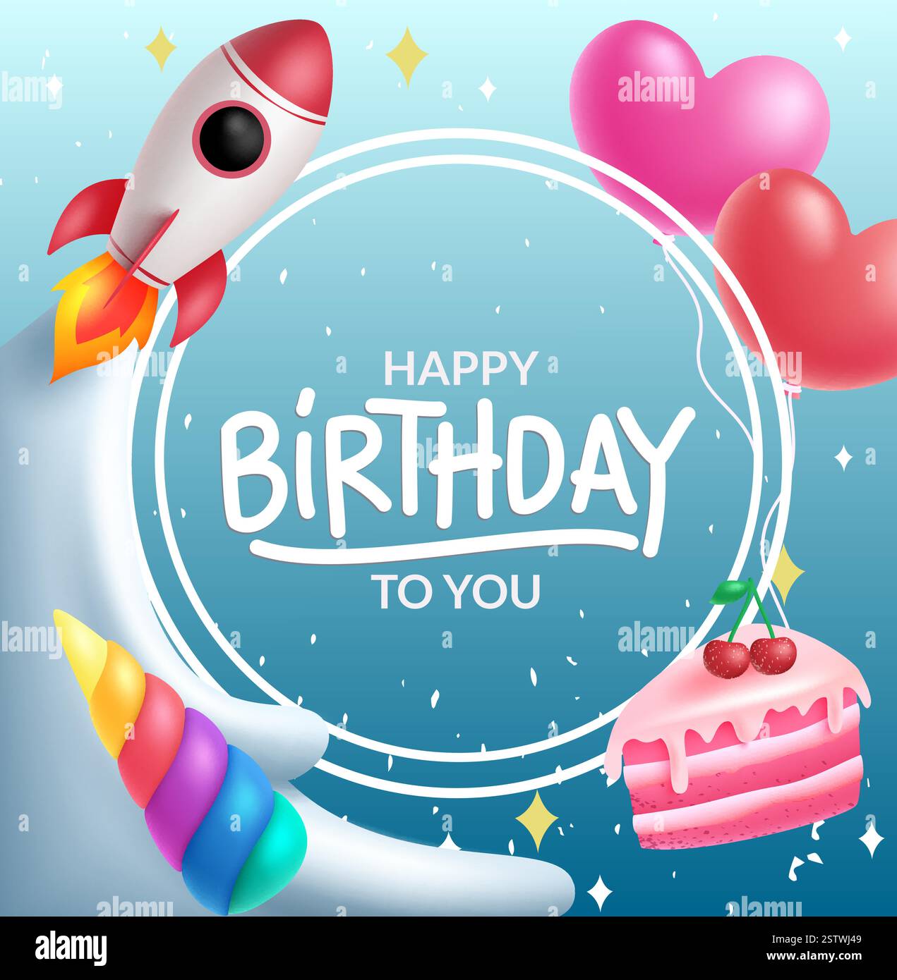 Happy birthday text vector template design. Birthday greeting card for ...