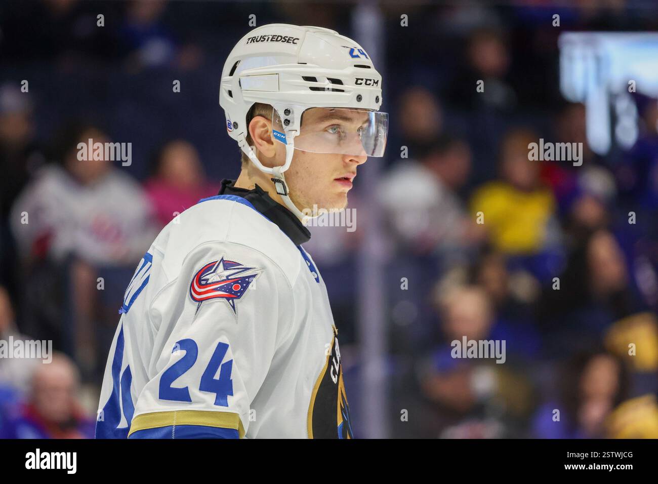Rochester, New York, USA. 19th Feb, 2025. Cleveland Monsters forward ...