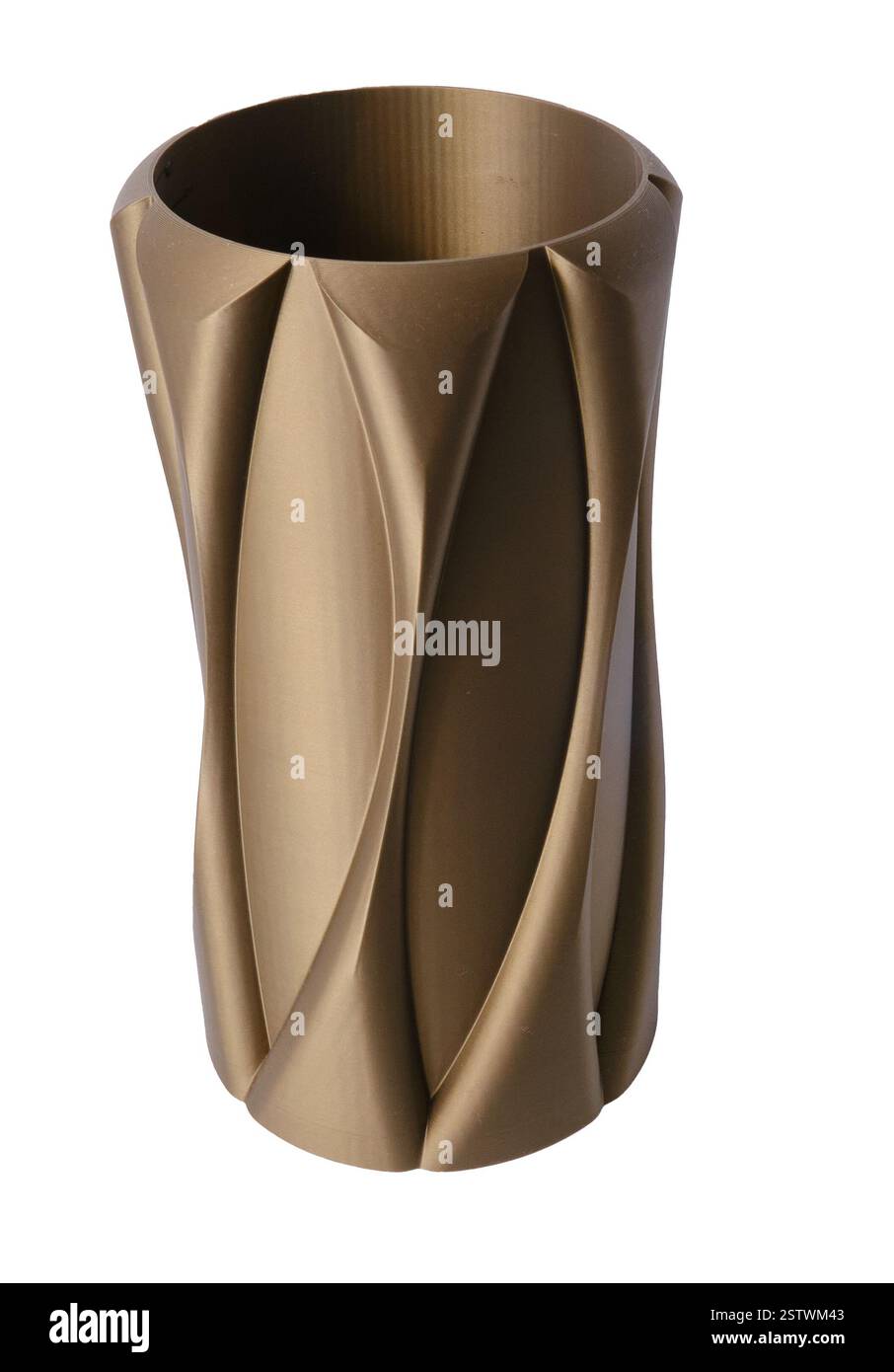 Isolated on white background brown Art object vase printed on 3D ...