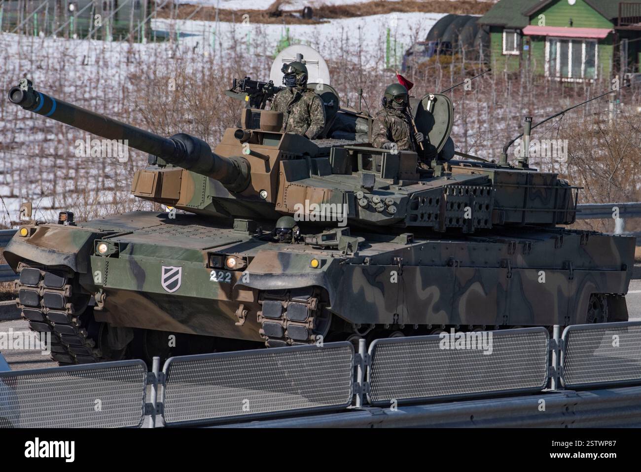 A Republic of Korea Army K-2 Black Panther assigned to the 112th ...
